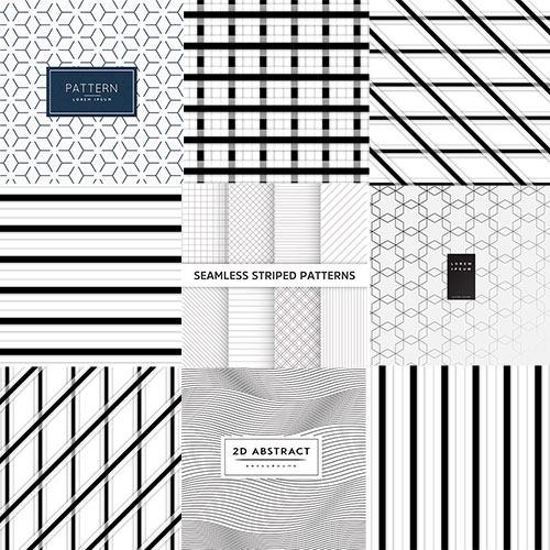 Minimal Striped Line Shape Patterns