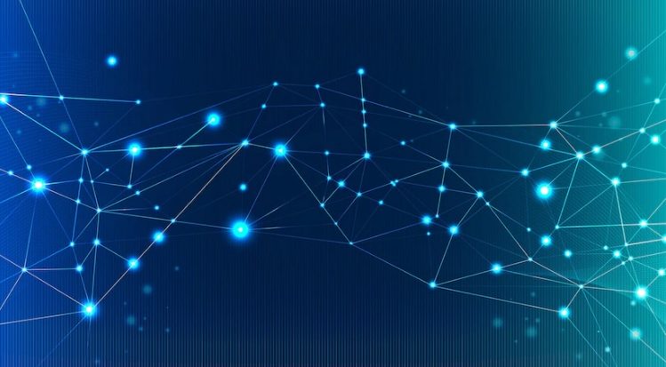 Gradient Network Connection Background