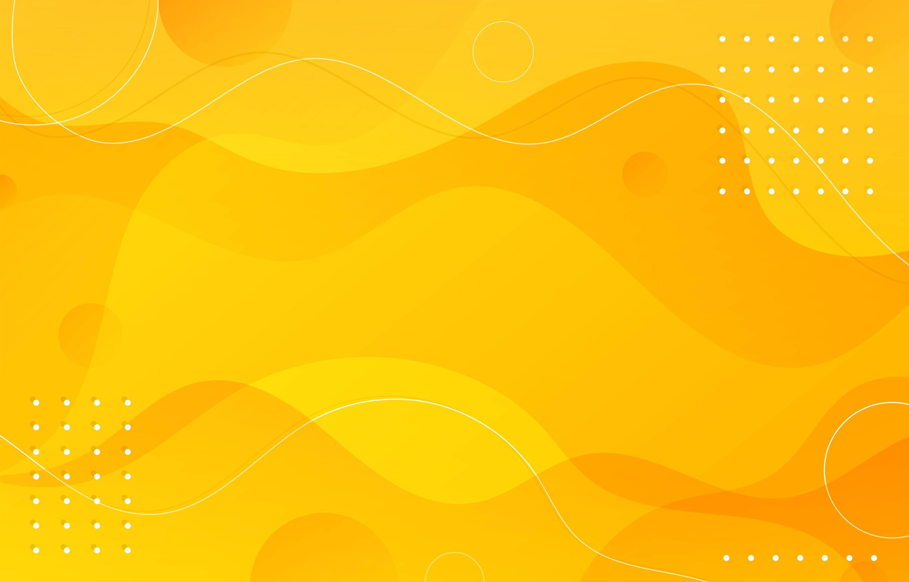 Flat Design Yellow Wavy Poster With Space For Text