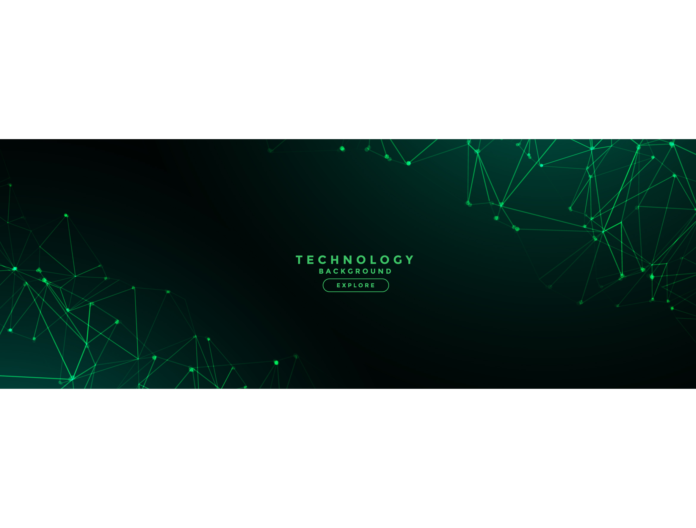 Dark Green Futuristic Polygonal Header