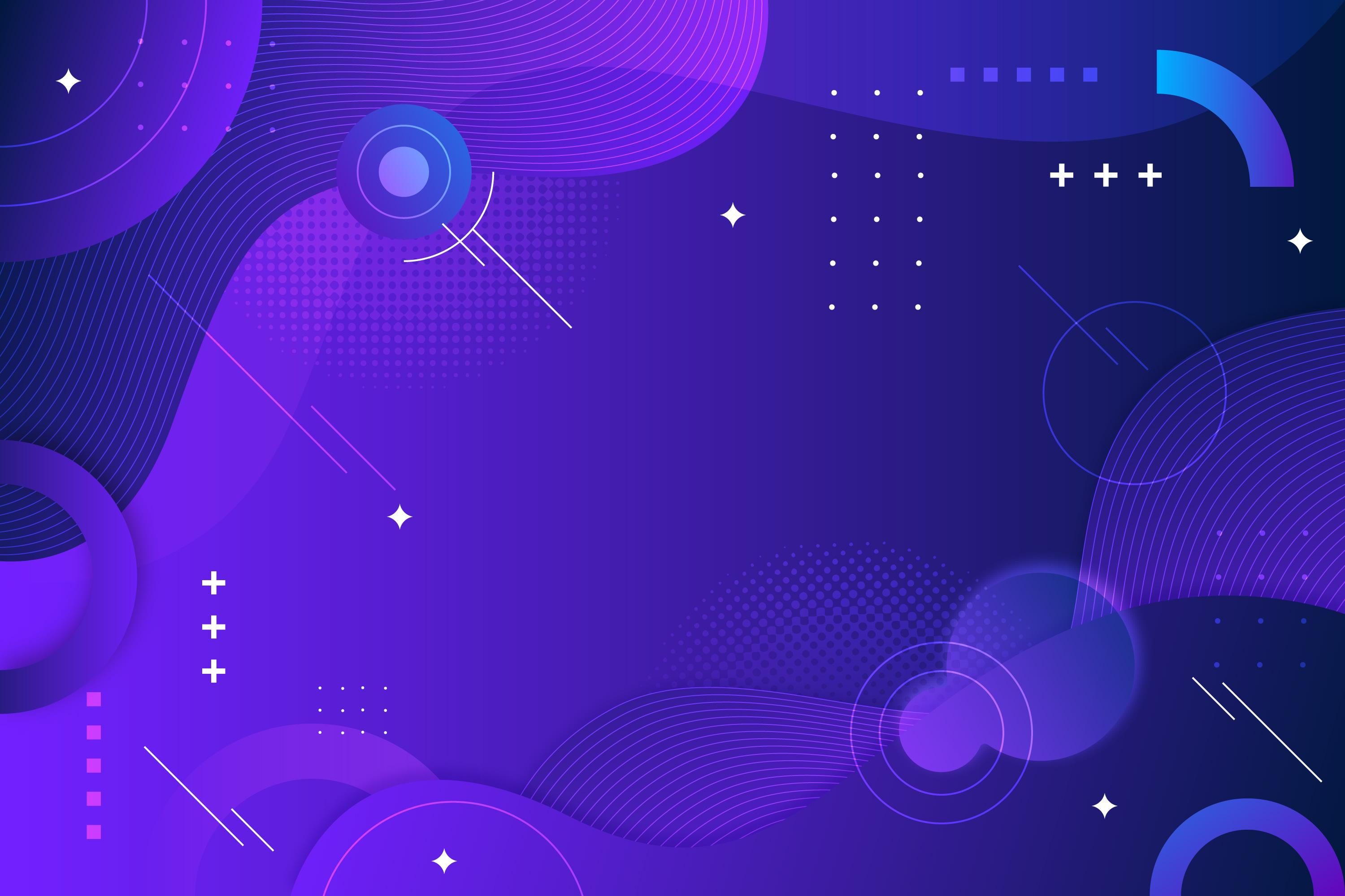 Flat Design Deep Blue Wavy Poster