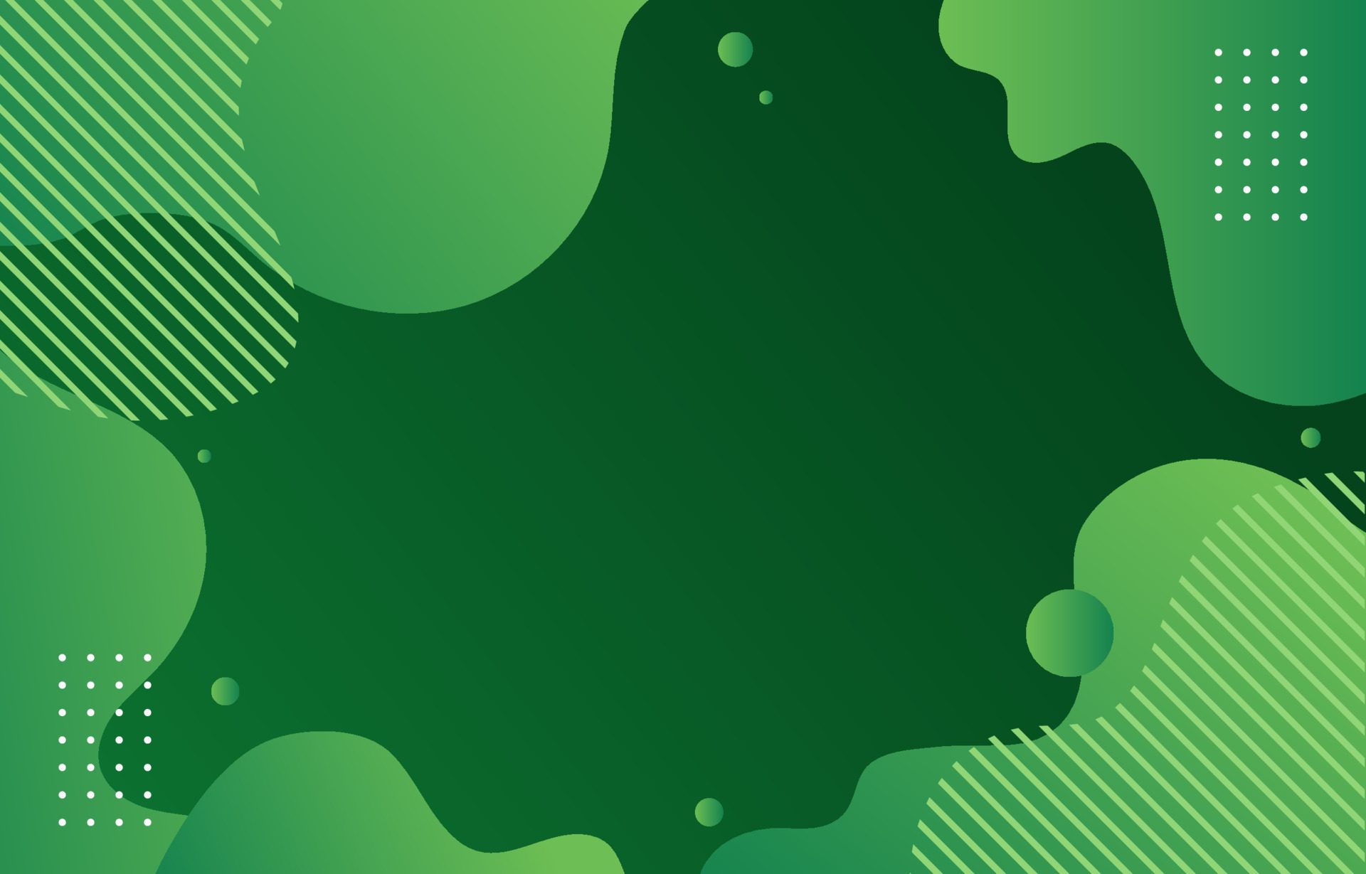 Liquid Gradient Green Flat Design Wavy Frame