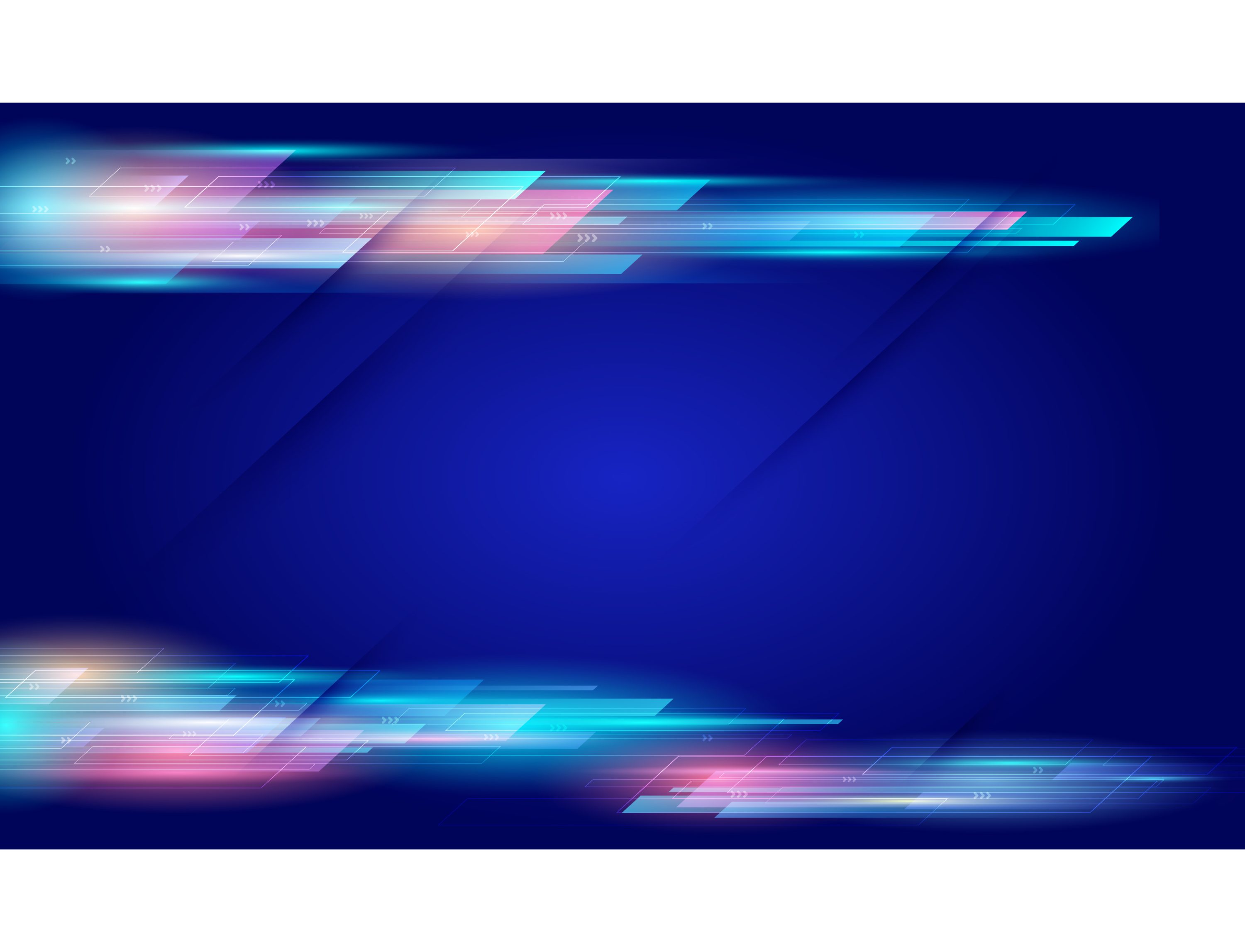 Cyberspace Techno Glowing Poster