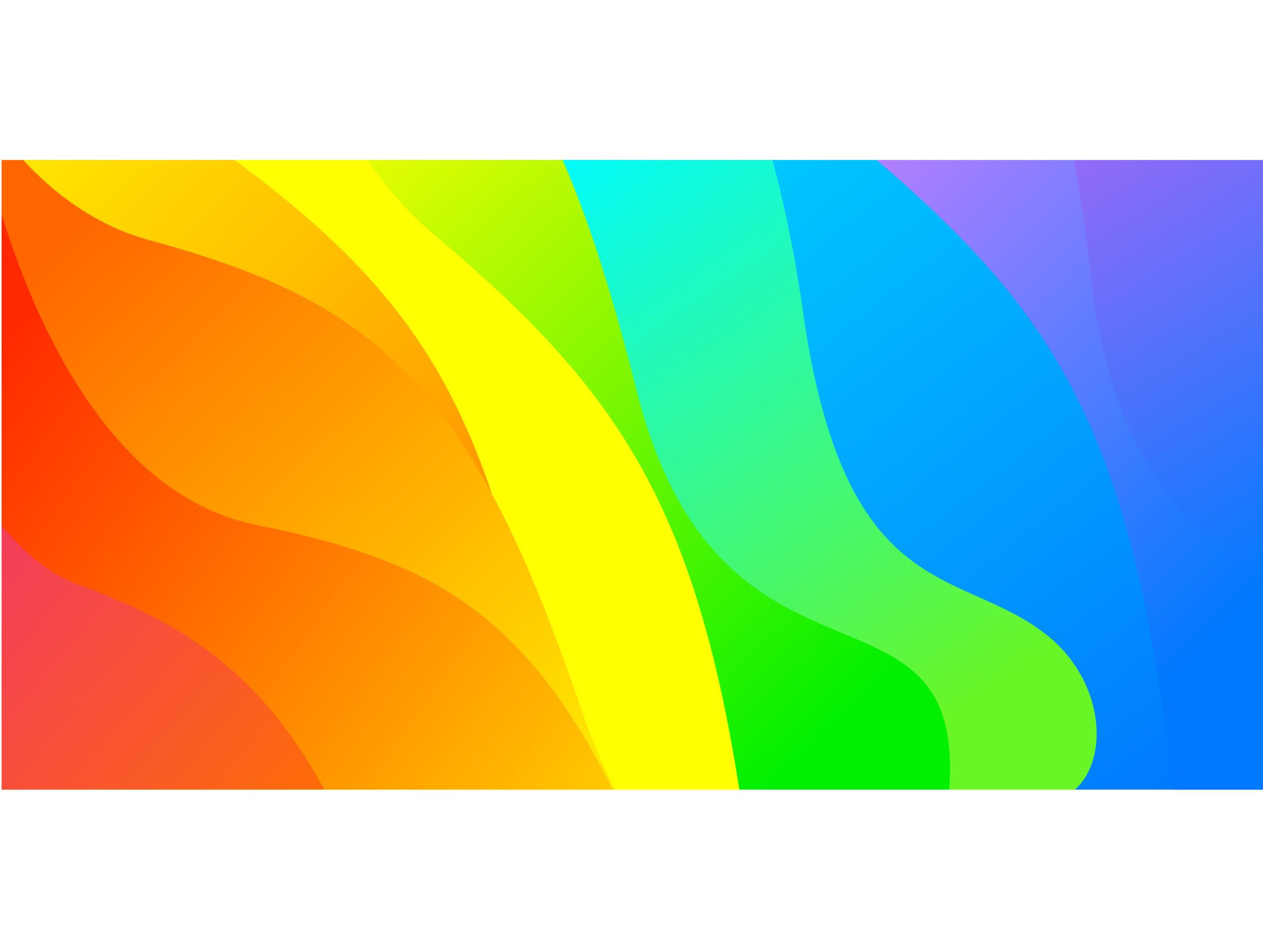 Rainbow Liquid Wavy Design Poster