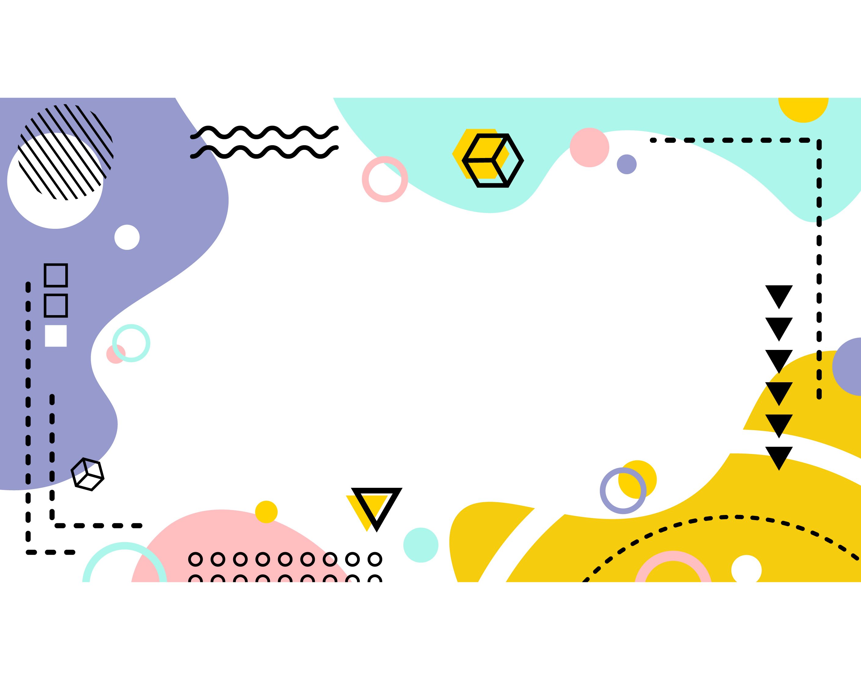 Geometric Liquid Color Forms Poster