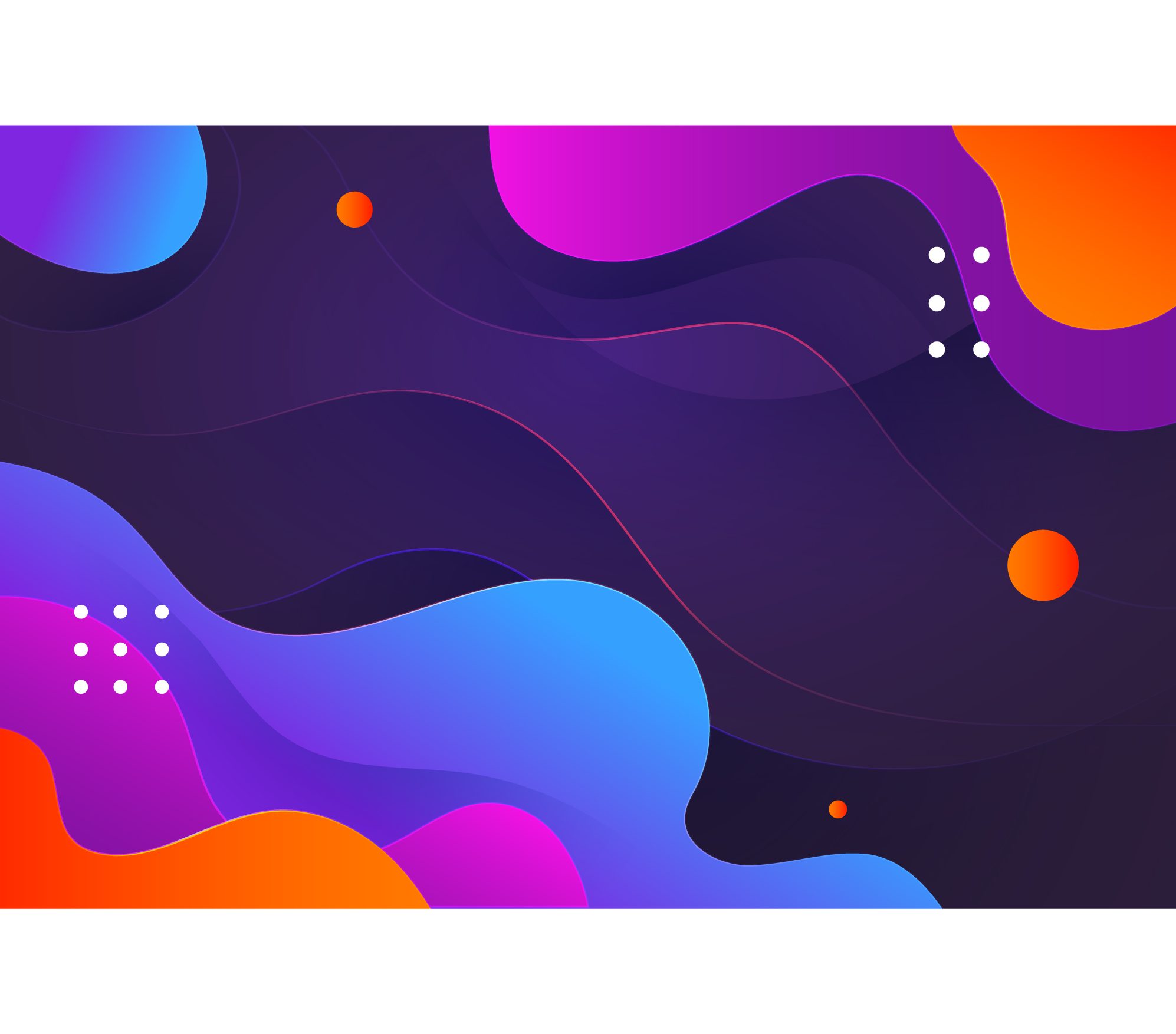 Colorful Gradient Liquid Waves Poster