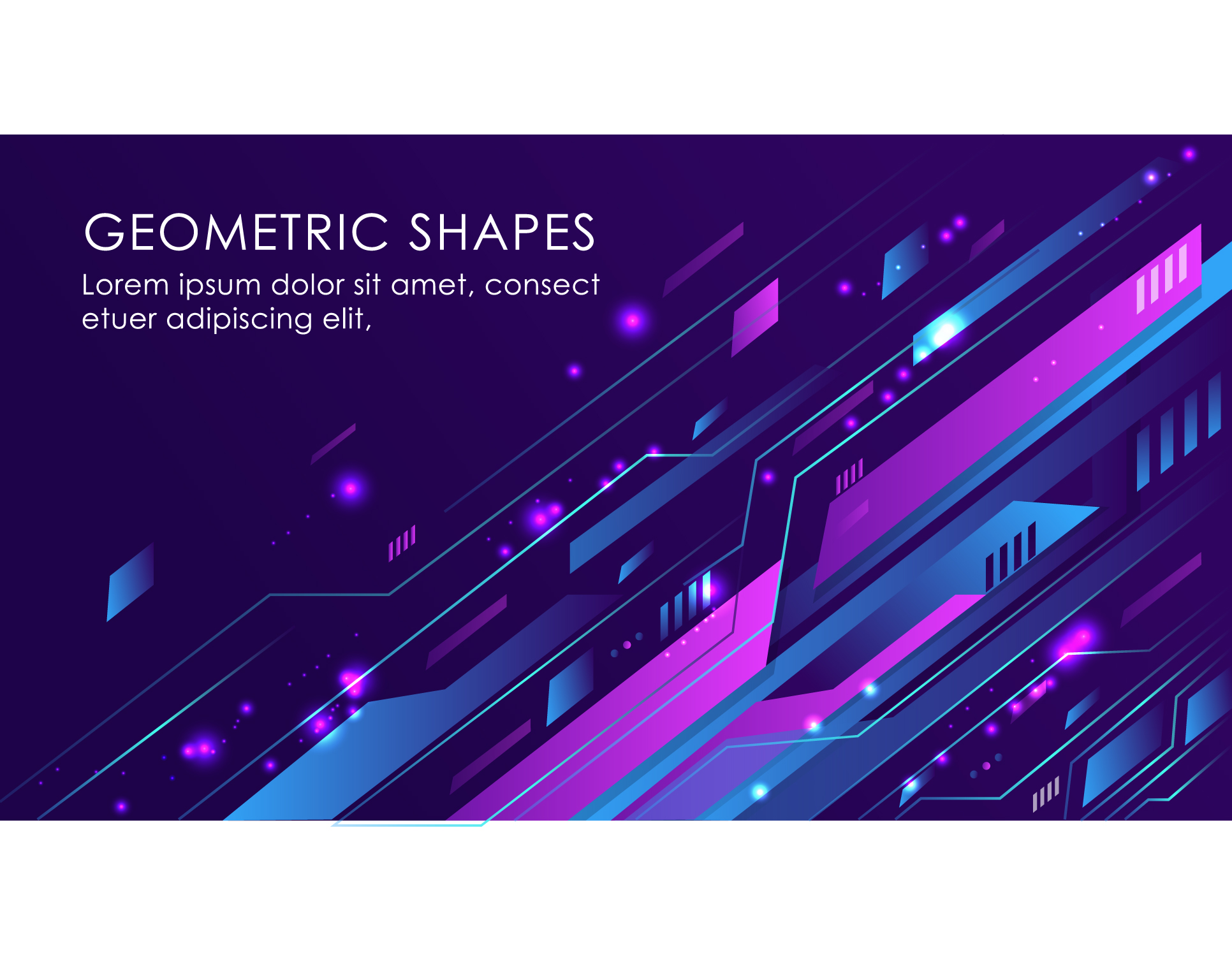Digital Technology Diagonal Lines Banner