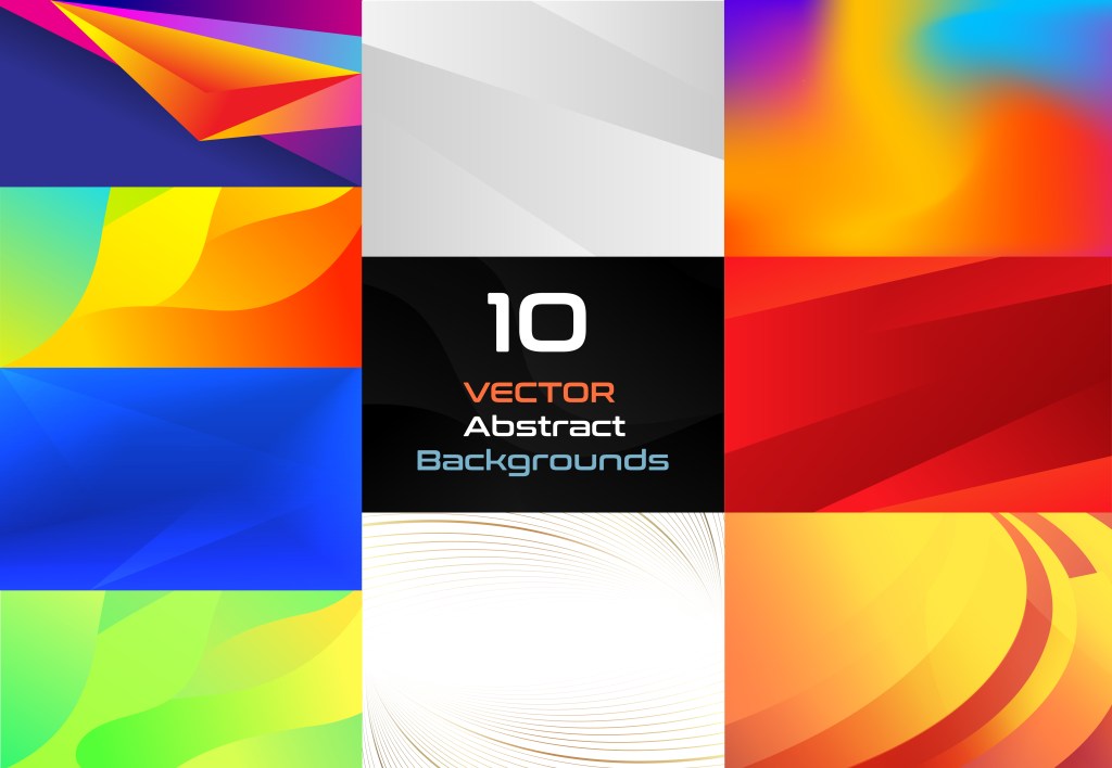 Abstract Vector Gradient Backgrounds Mega Pack