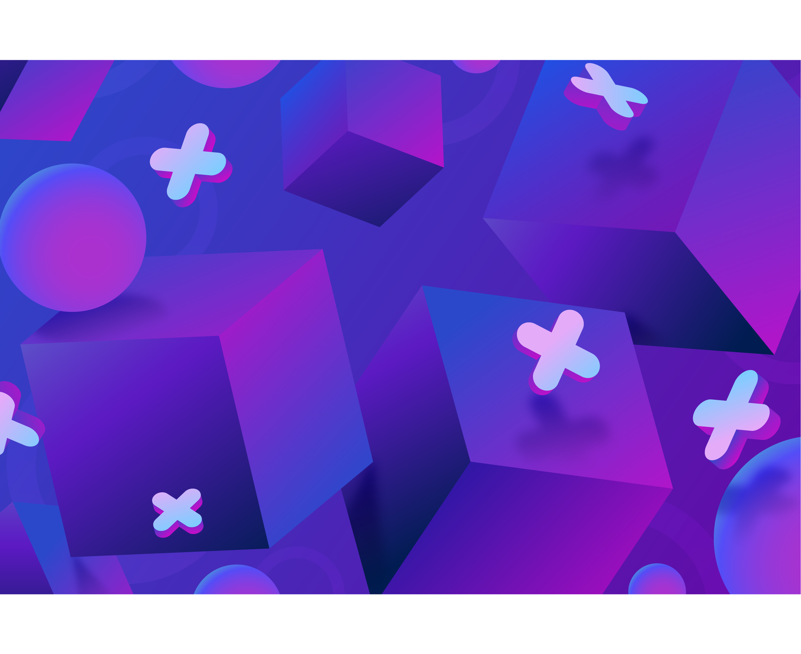 Trendy Colorful Cubes Banner