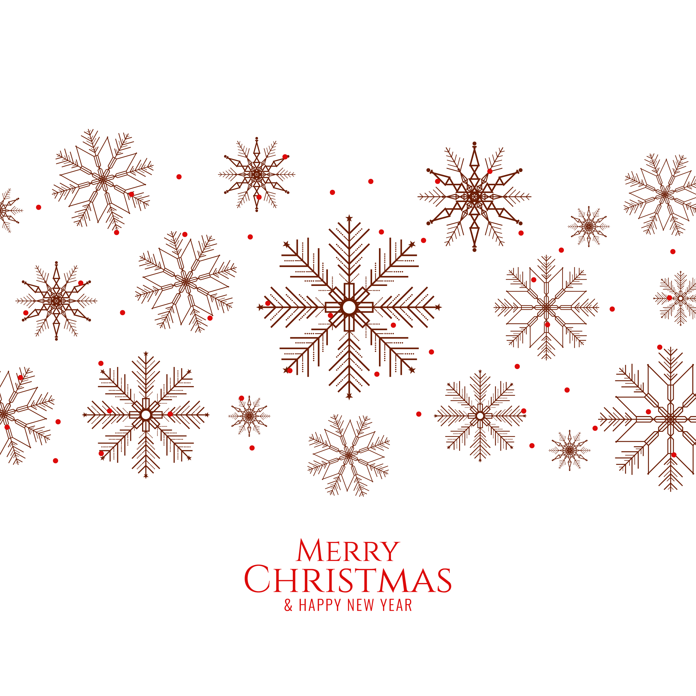 Red Snowflake Pattern Greeting Card