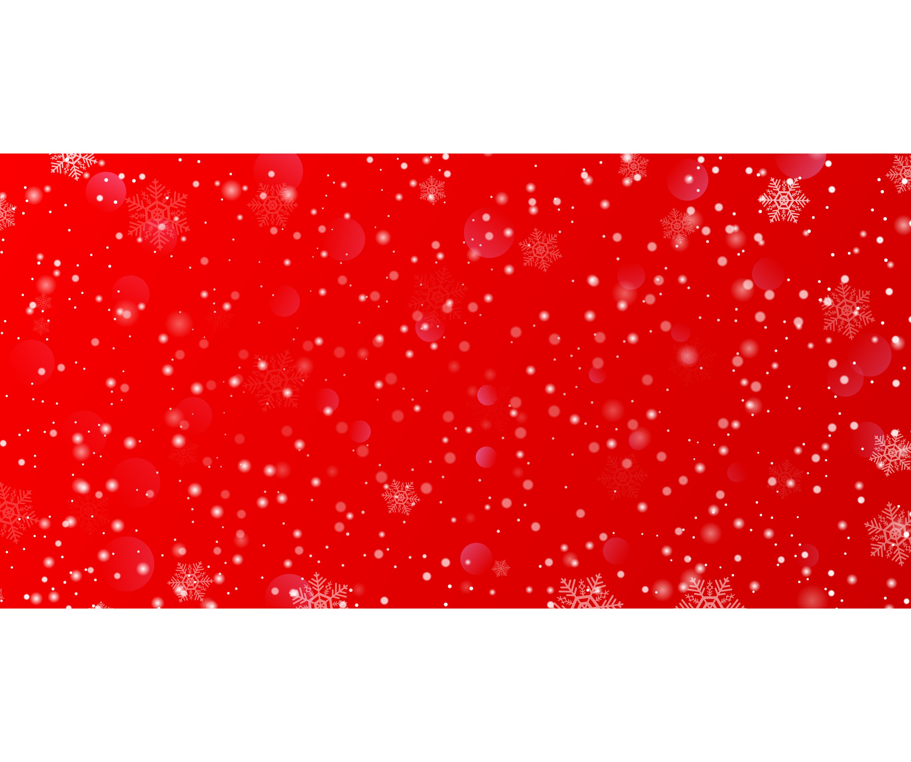 Happy New Year Bright Red Snowflake Design Banner
