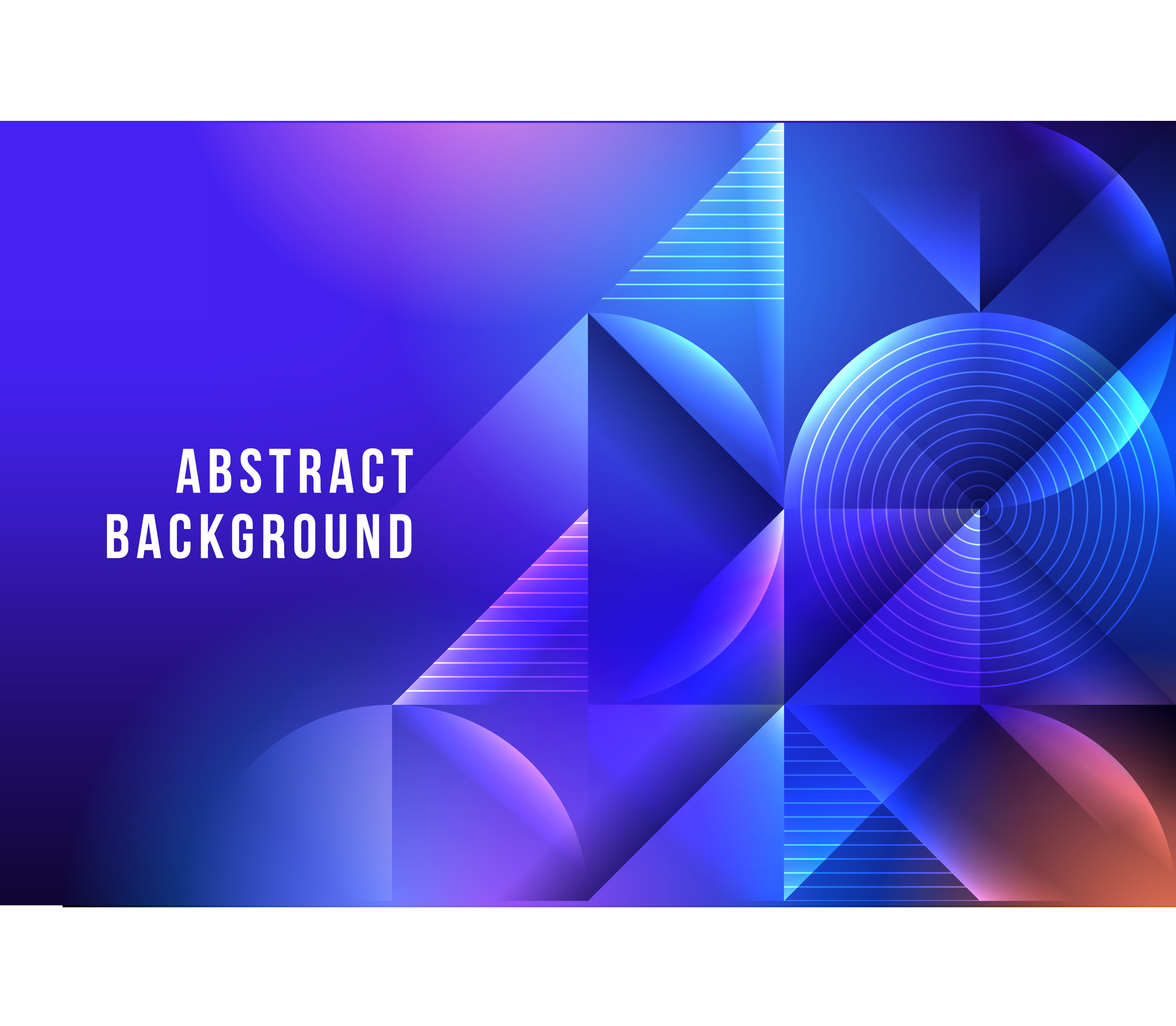 Neon Blue Light Geometric Pattern Banner