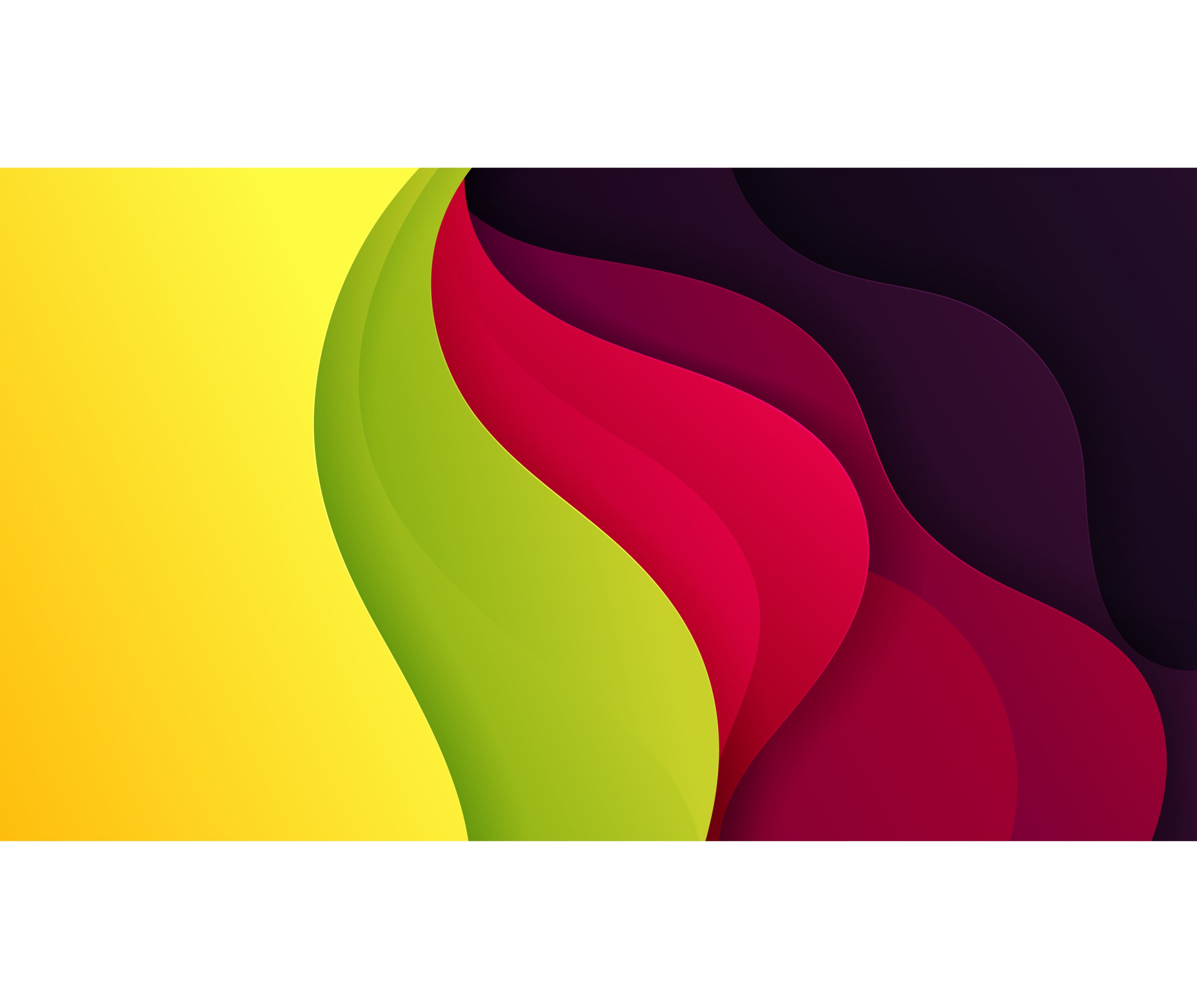 Colorful 3d Wave Banner With Papercut Effect