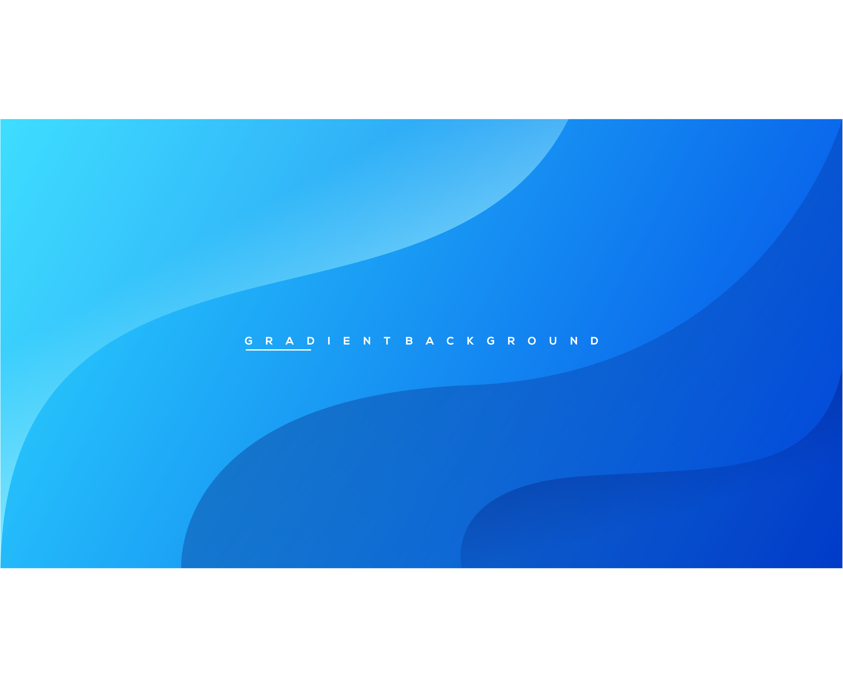 Elegant Gradient Blue Dynamic Waves Banner