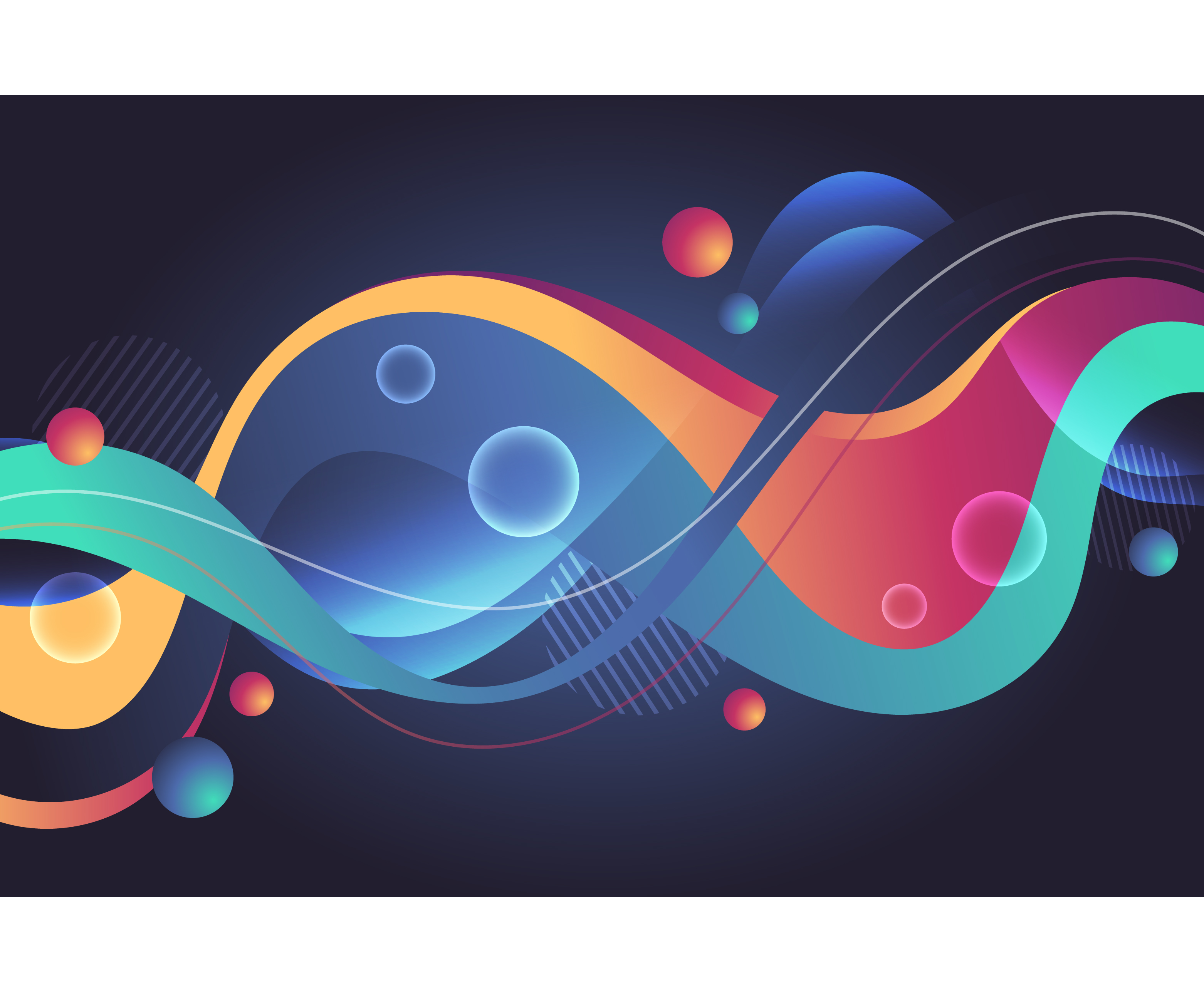 Colorful Dynamic Flowing Swirl Banner