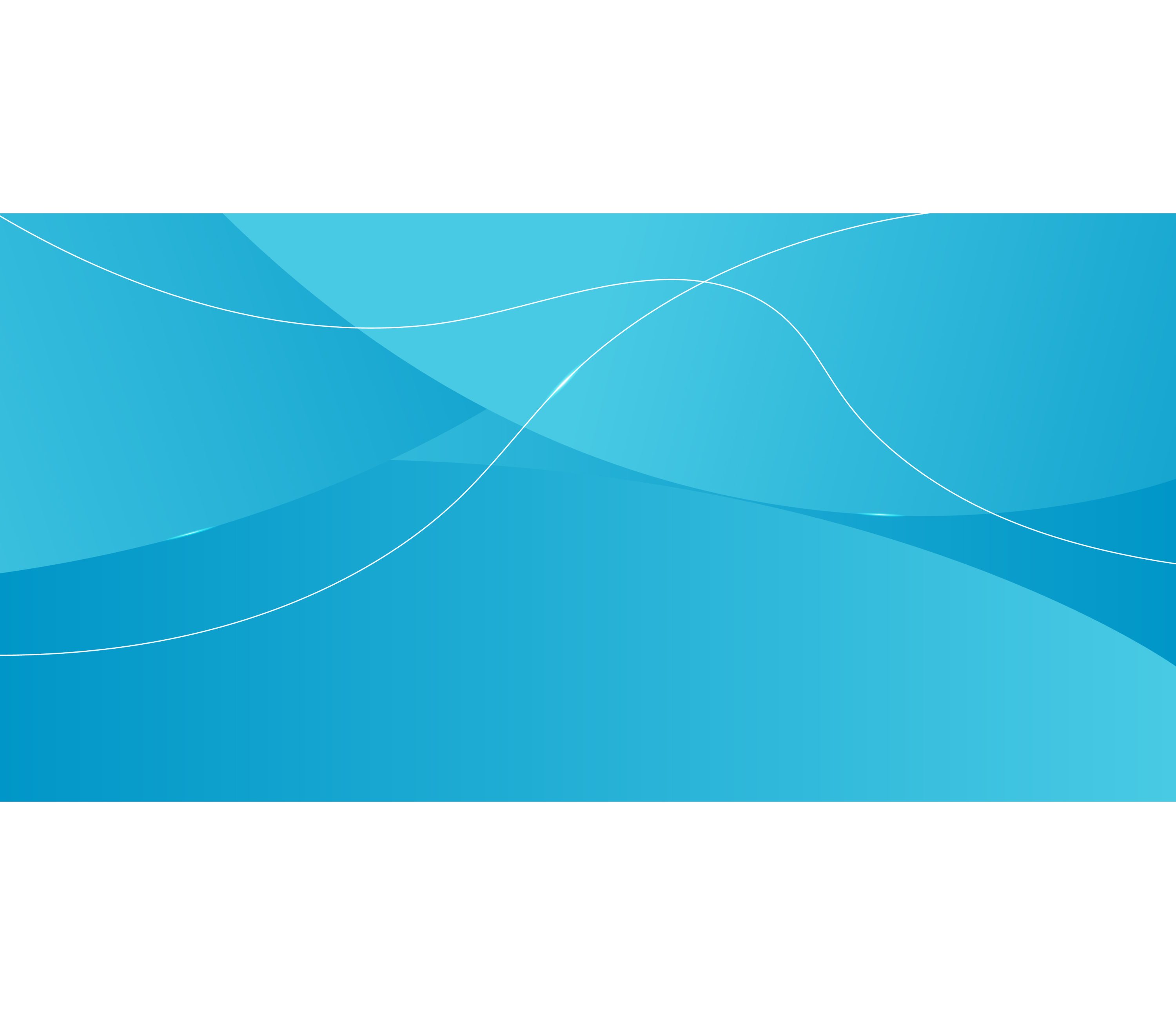 Gradient Blue Circle Shapes With Wavy Thin Lines