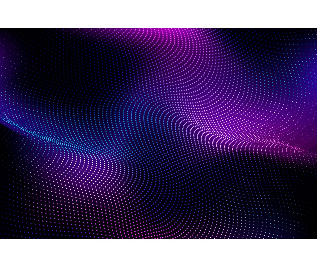 Dynamic Swirl With Glowing Neon Dots