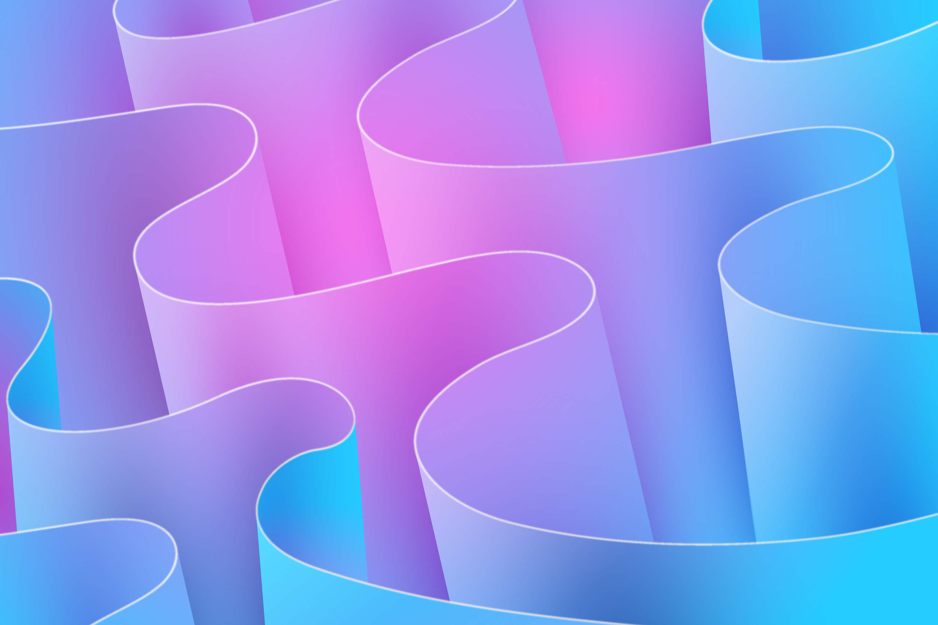 Isometric View Colorful Gradient Gathers Wallpaper