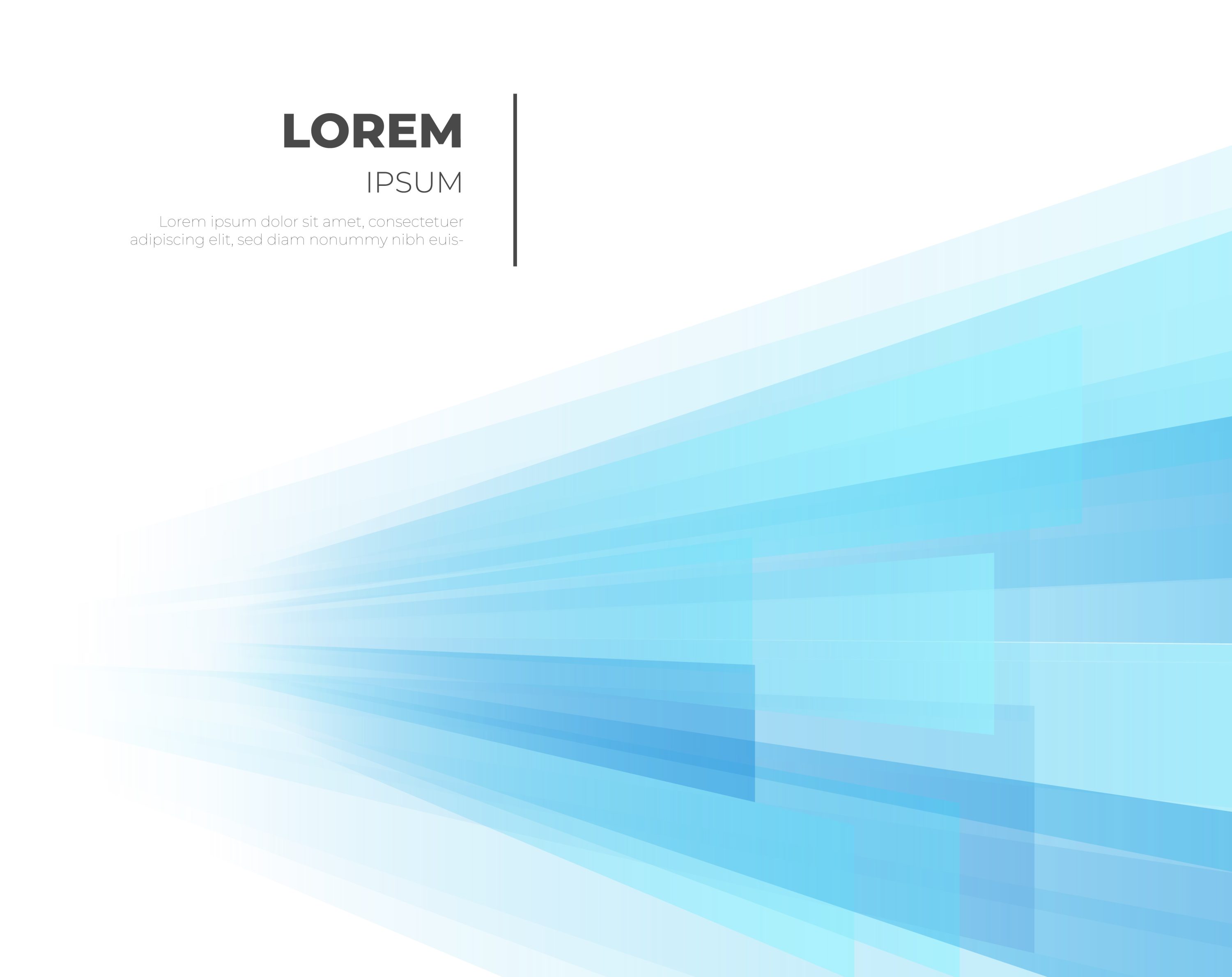 Abstract Horizontal Gradient Blue Lines Banner