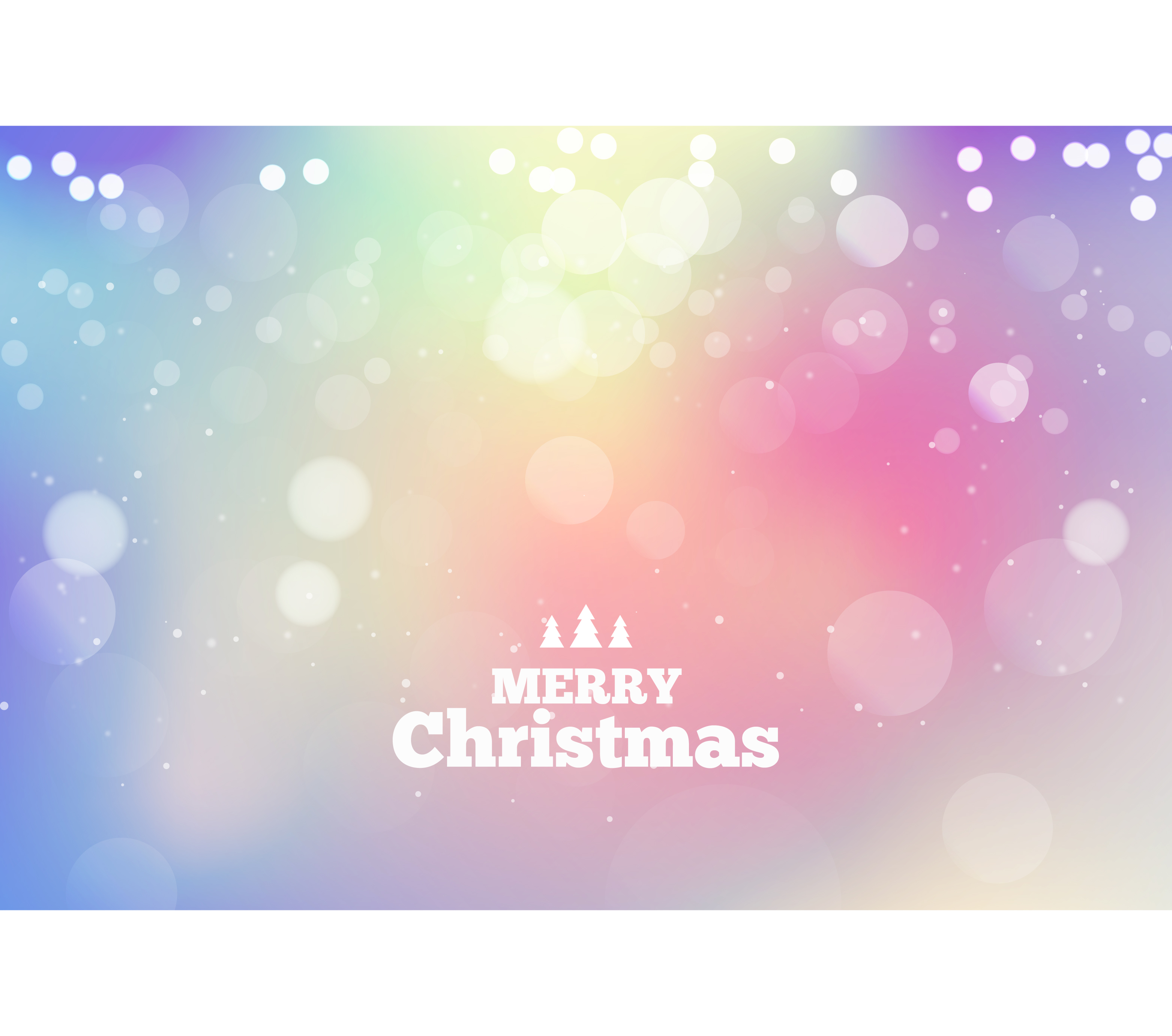 Colorful Gradient Christmas Design Free Wallpaper With Circle Pattern
