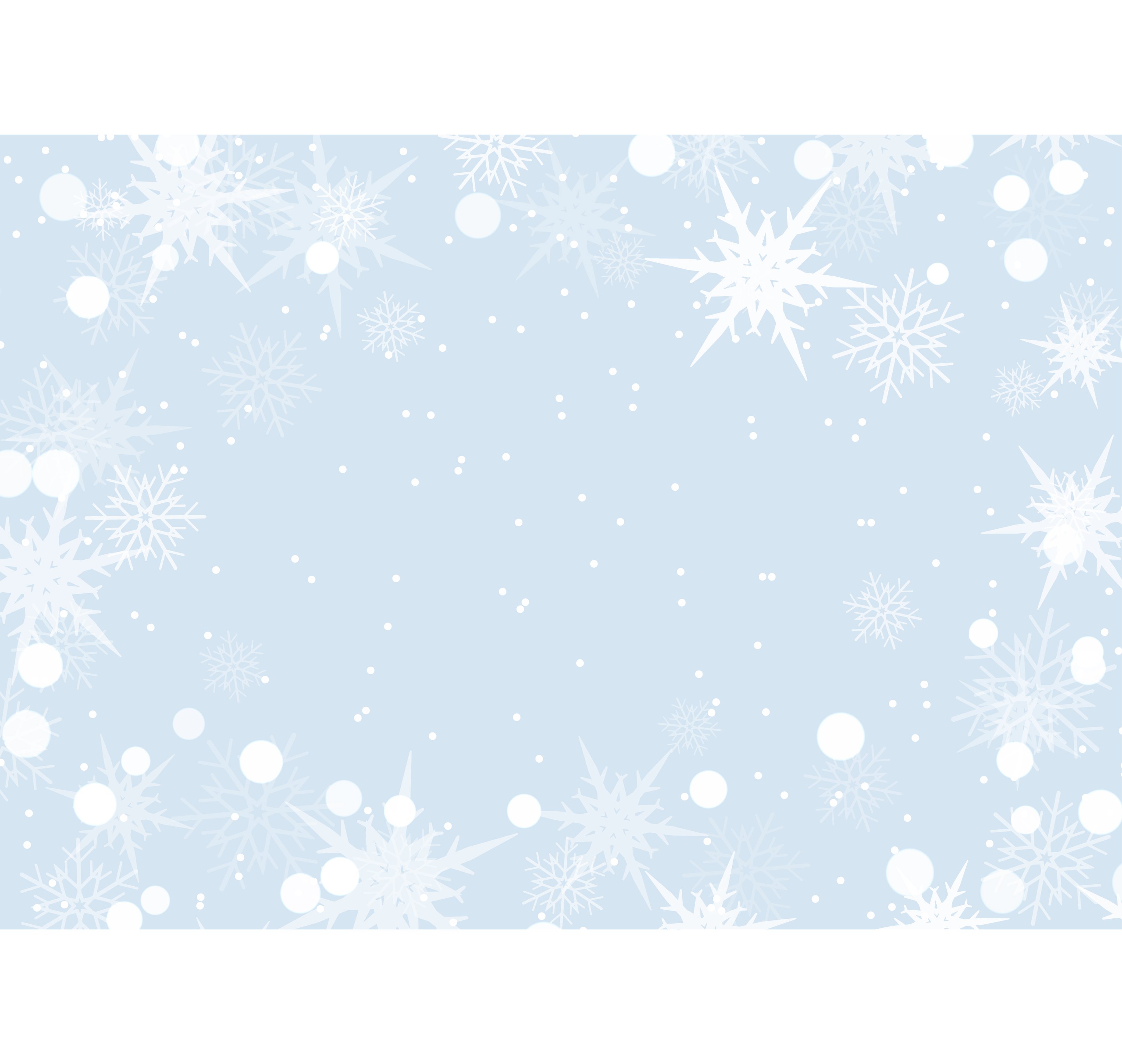 Light Blue Christmas Design Greeting Card With Snowflake Pattern