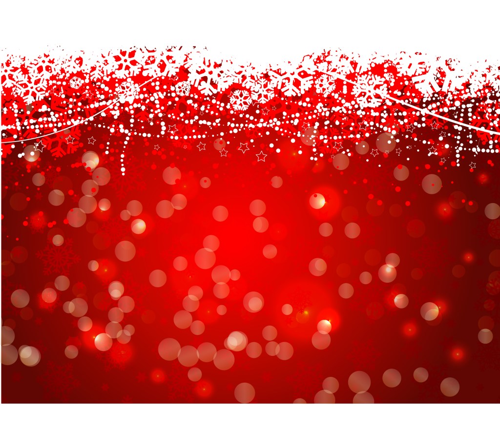 Abstract Bright Red Christmas Design Wallpaper