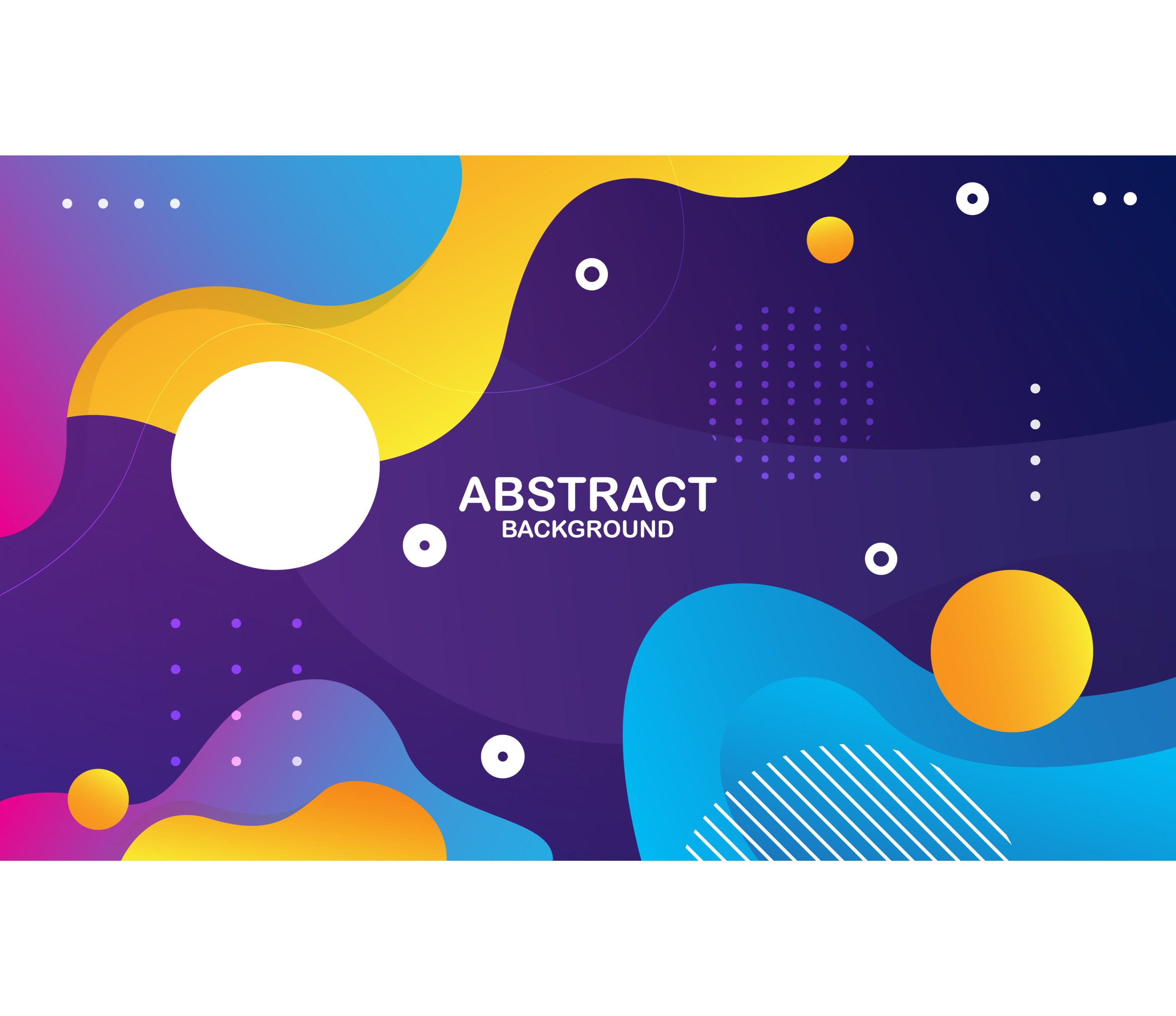 Multicolored Gradient Wave Design With Geometric Elements Free Vector