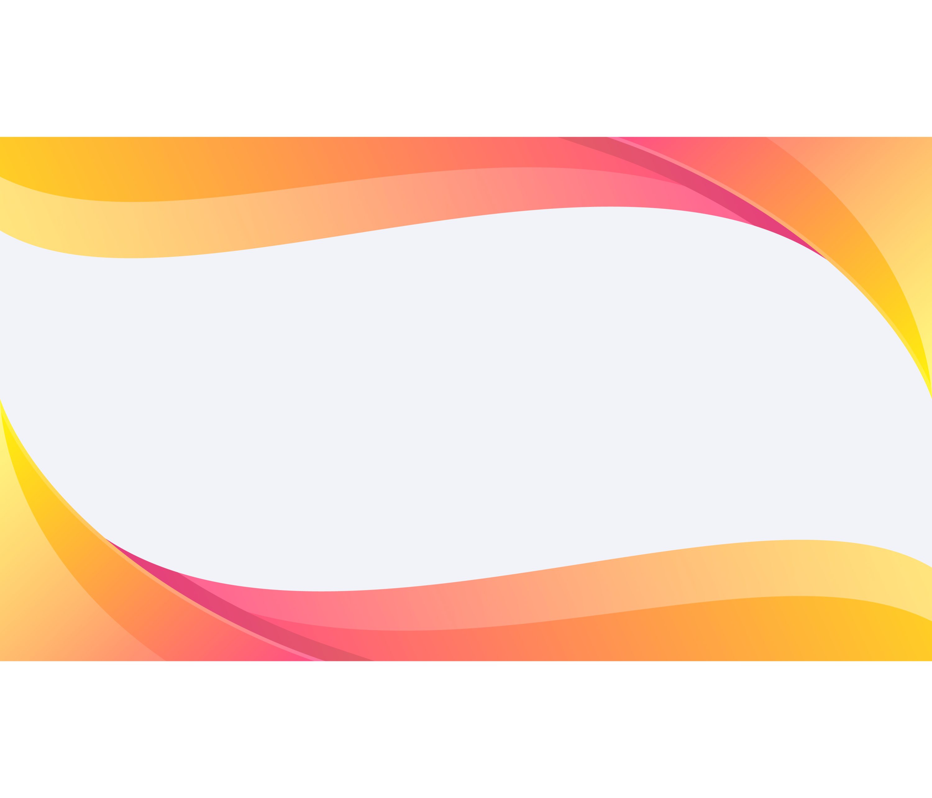 Gradient Yellow Color Wavy Frame Free Vector Banner