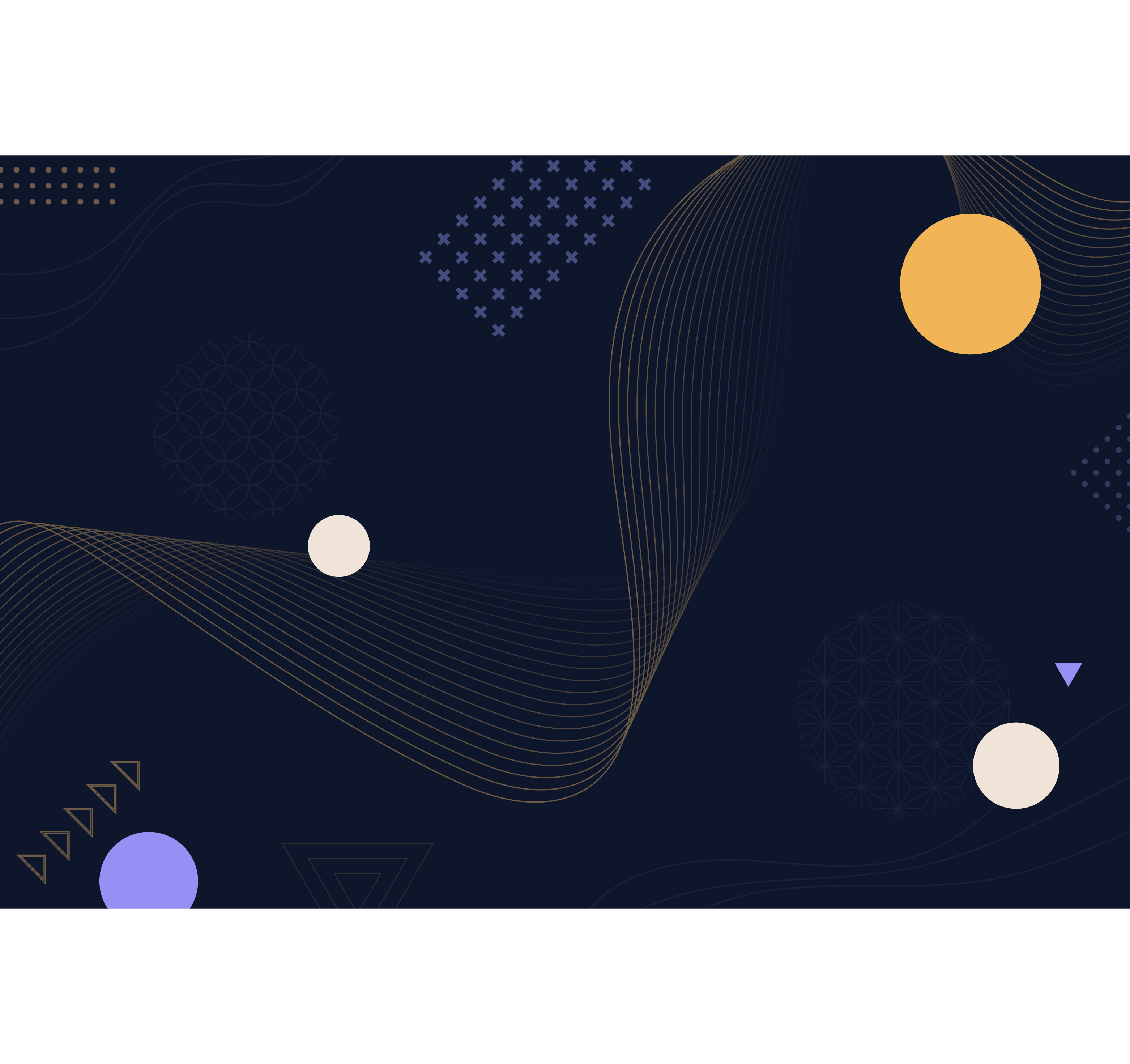 Dark Design With Wavy Lines And Circle Pattern Free Vector