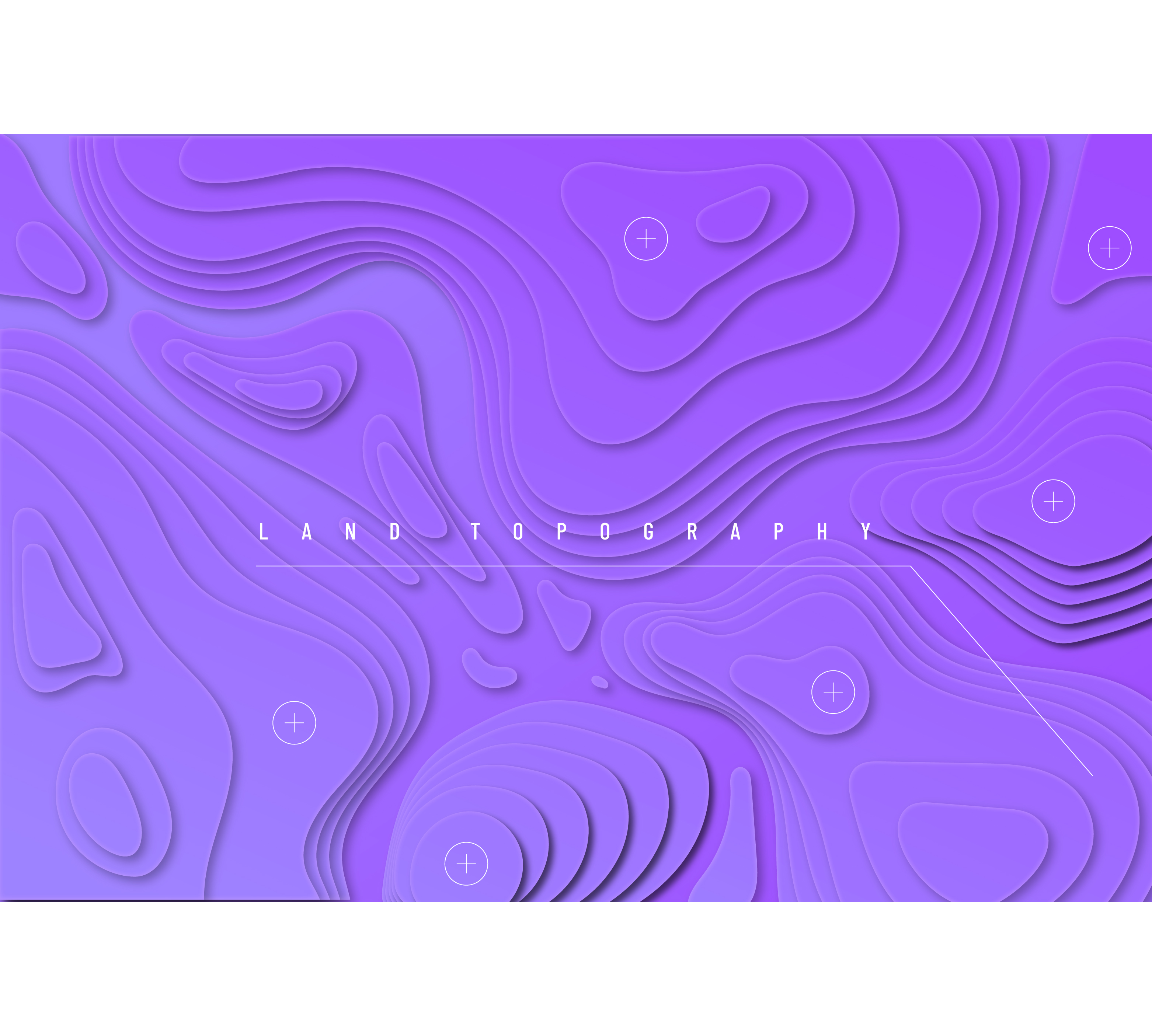Abstract Purple Topography 3D Design Free Vector Wallpaper
