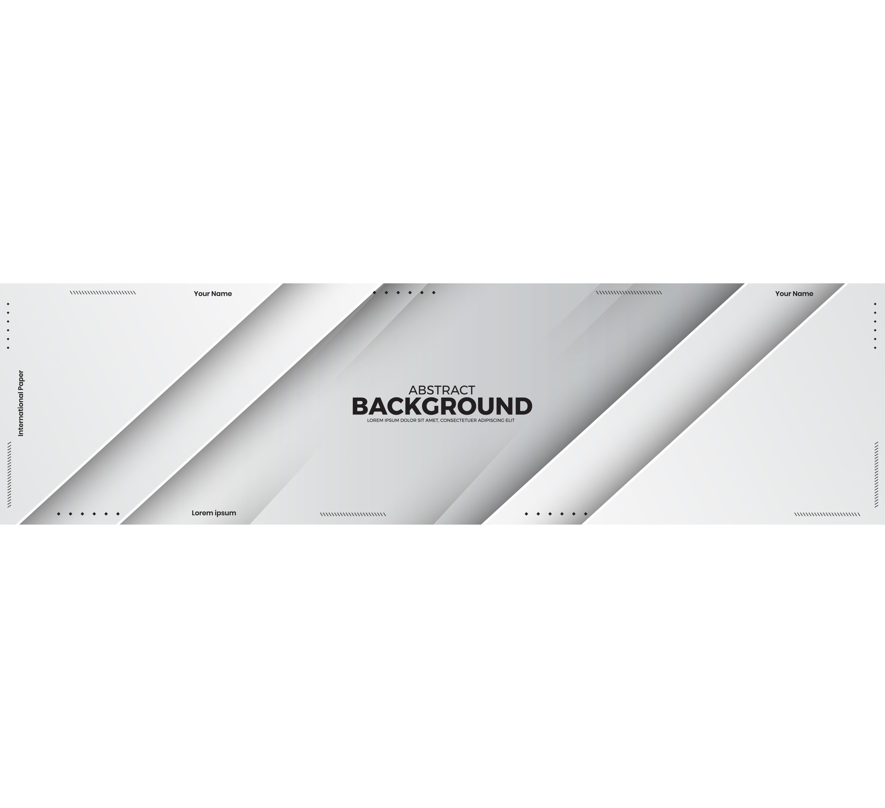 Diagonal 3D Line Shapes White Design Free Vector Banner