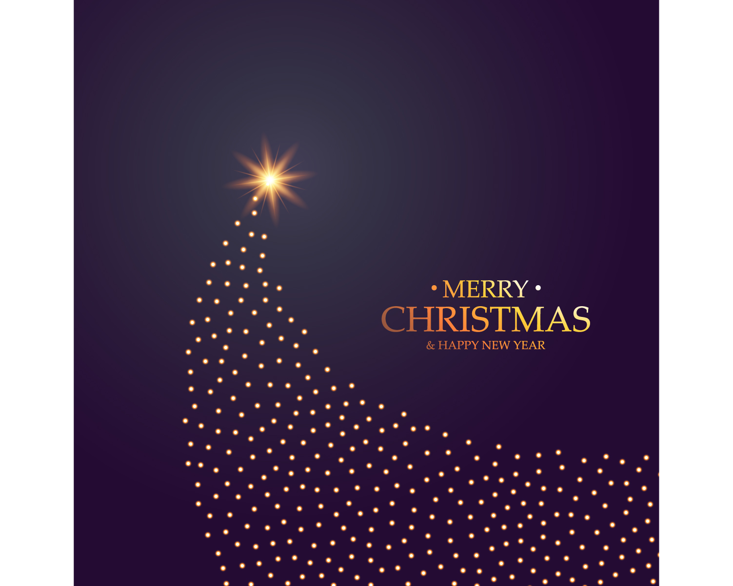 Merry Christmas Star Trail Abstract Design Free Vector